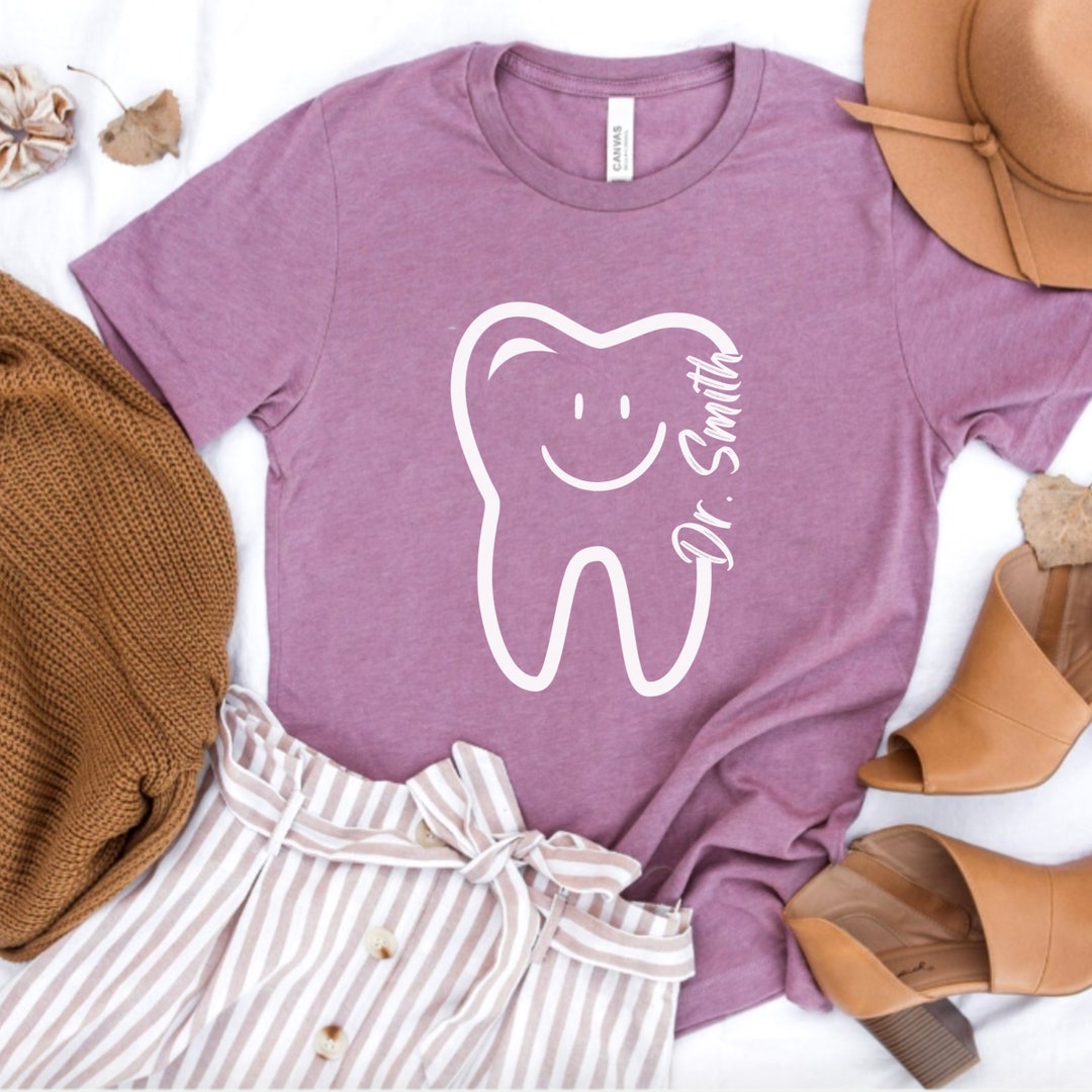 Dentist Custom Shirt, Dentist Personalized Shirt, Tooth Shirt, Cute ...