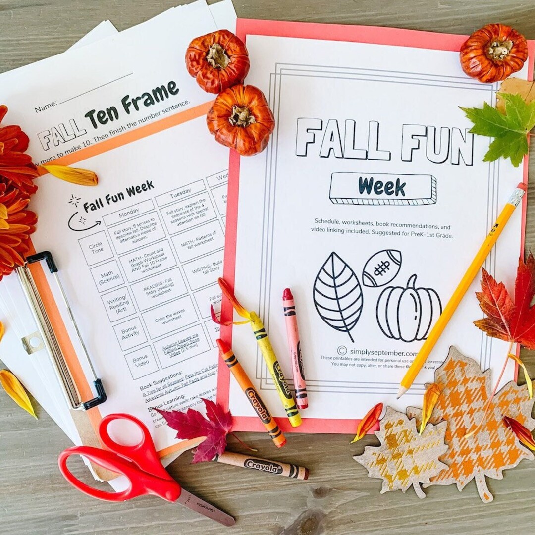 Fall Fun Preschool, Kindergarten, First Grade Curriculum, Homeschool ...