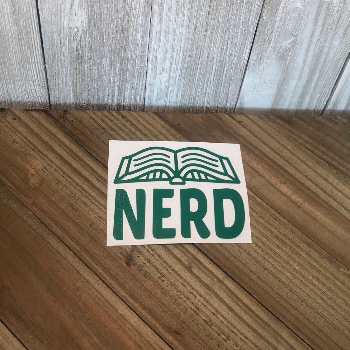 Book Nerd Permanent Vinyl Decal | Etsy