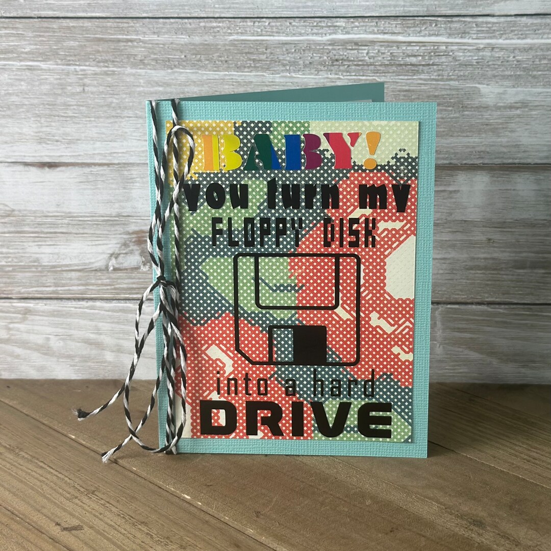 Floppy Disk Into a Hard Drive Funny Love Card - Etsy