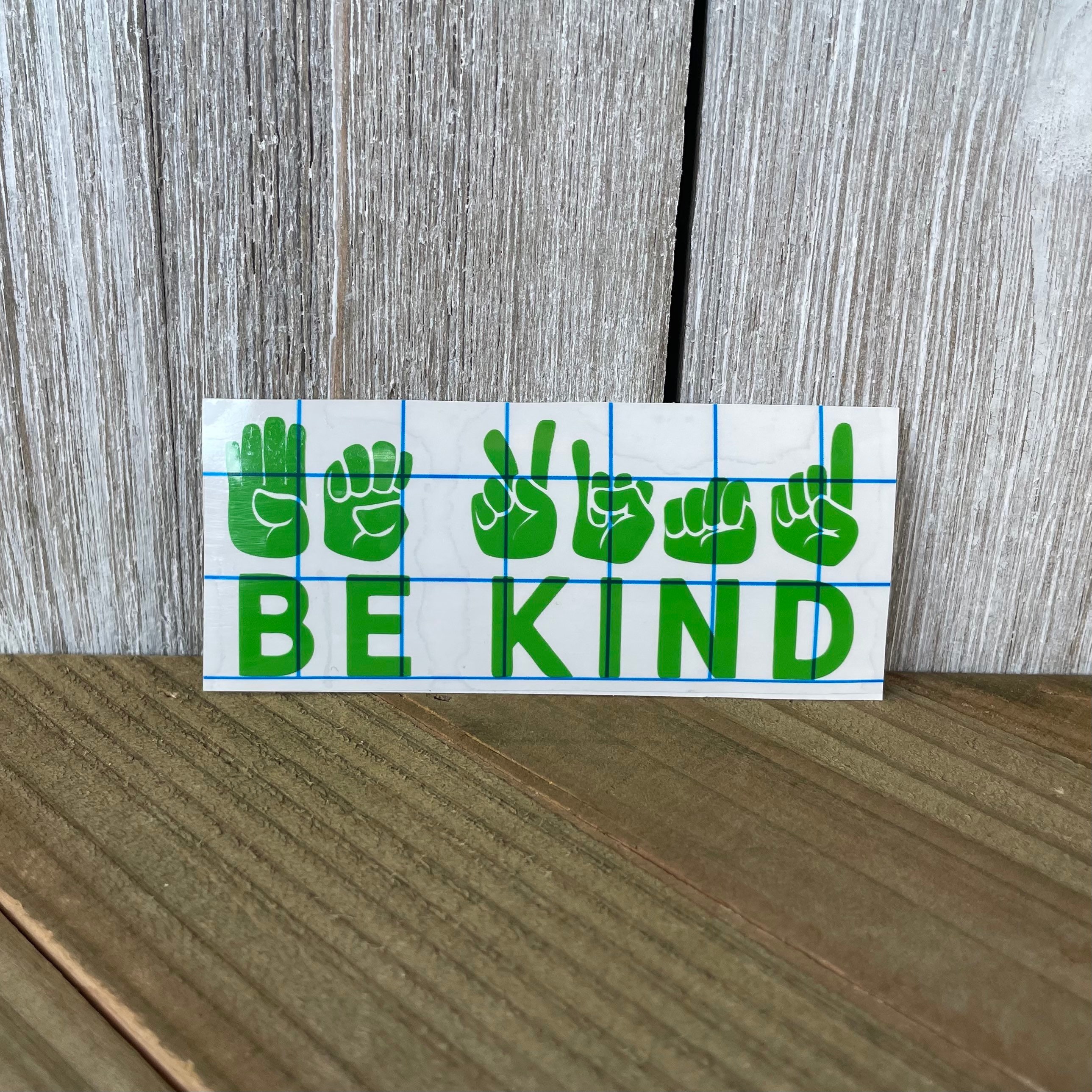 Be Kind ASL Vinyl Decal for laptops cars cups hydro flasks | Etsy