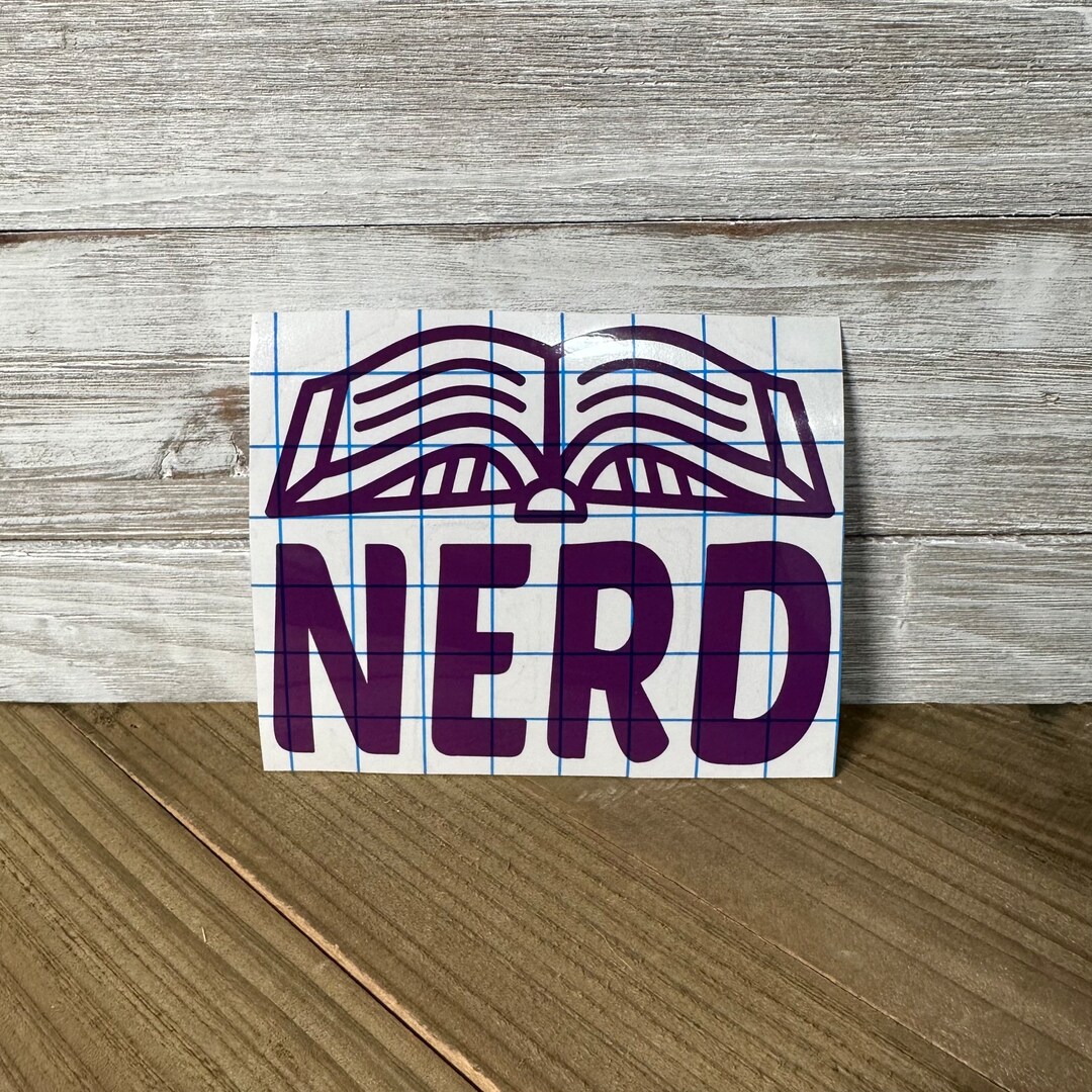 Book Nerd Permanent Vinyl Decal - Etsy