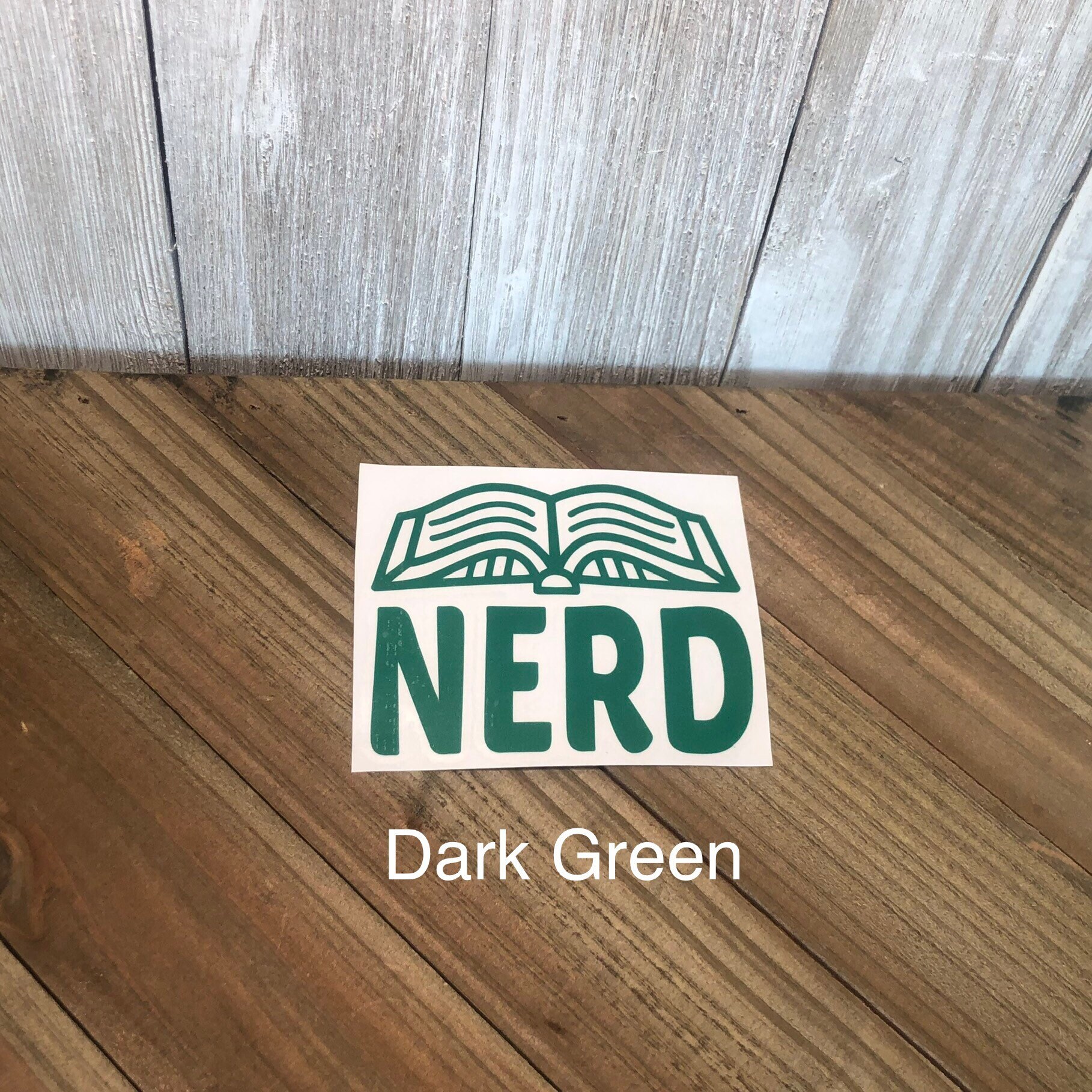Book Nerd Permanent Vinyl Decal | Etsy