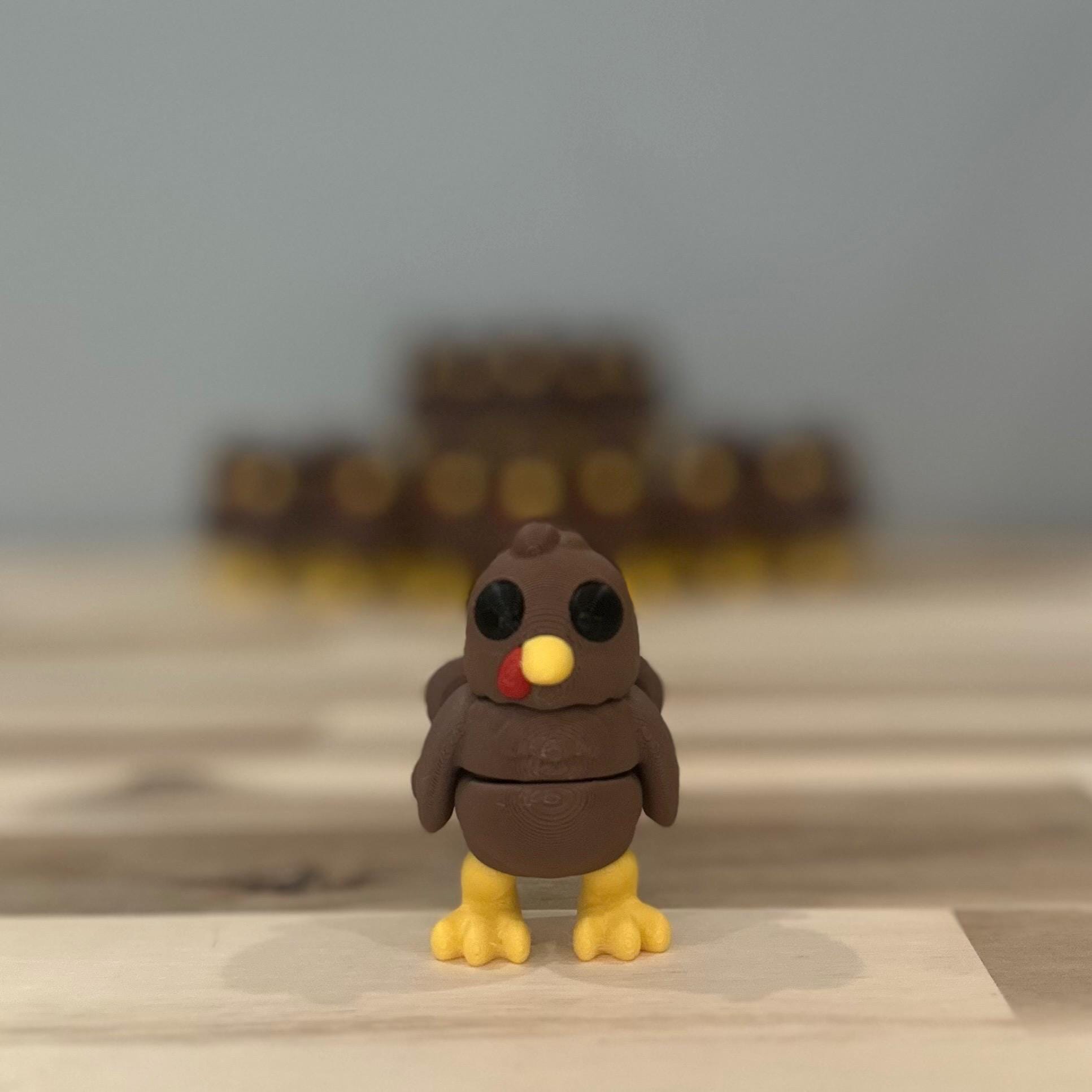 3D Printed Articulated Turkey Fidget Toy – Flexible Thanksgiving Desk ...