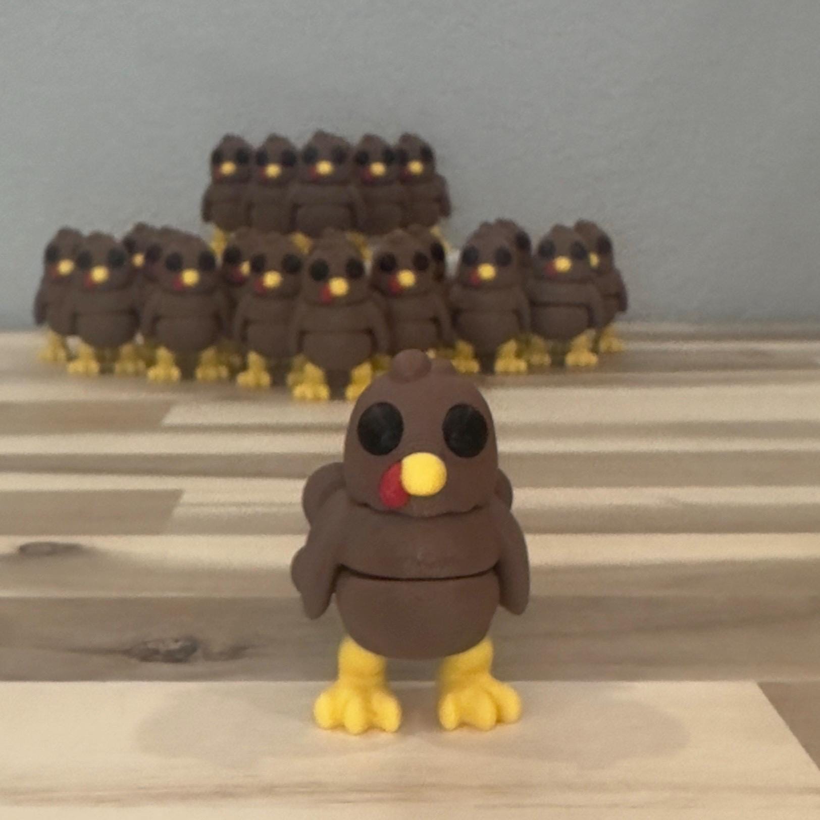 3D Printed Articulated Turkey Fidget Toy – Flexible Thanksgiving Desk ...