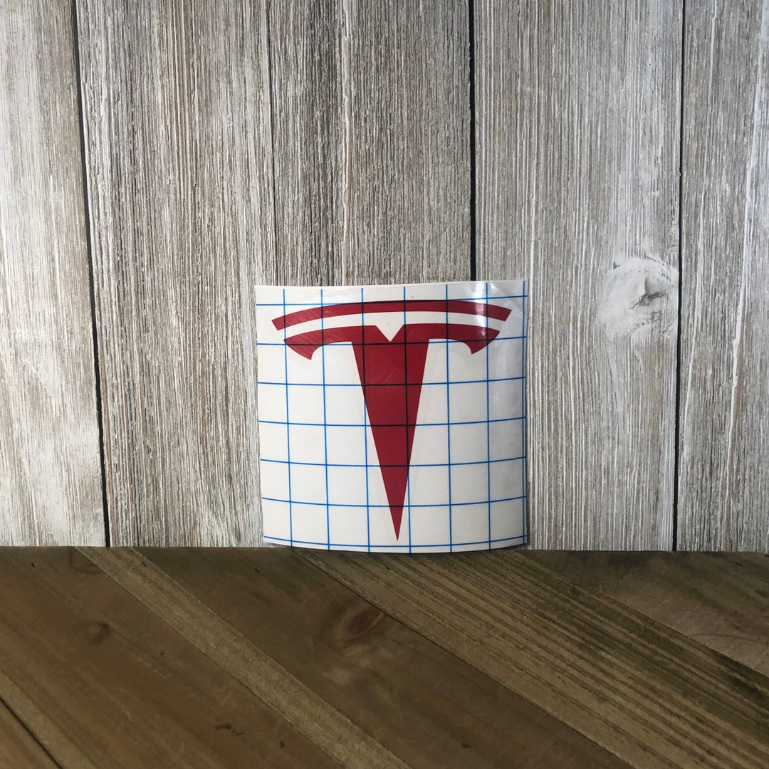 Tesla Emblem Logo Vinyl Decal - for Laptops Cars Cups Hydro Flasks Mugs ...