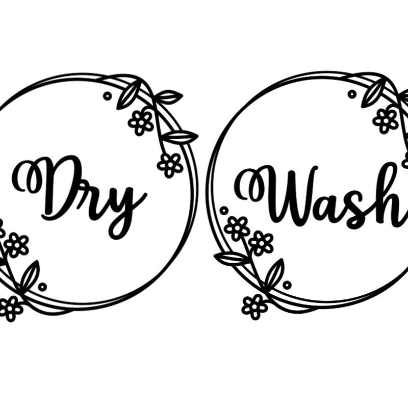 Wash and Dry Decal - Etsy