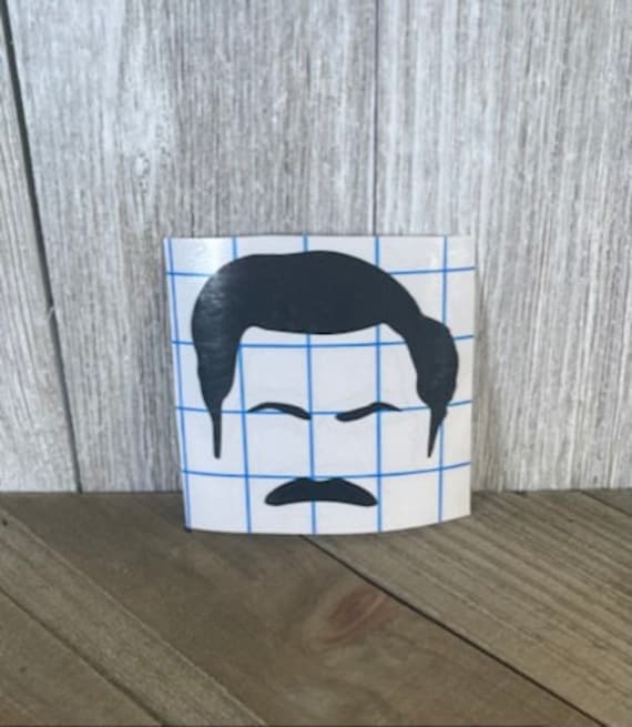 Ron Swanson Vinyl Sticker Decal Great for Book Covers Cars | Etsy