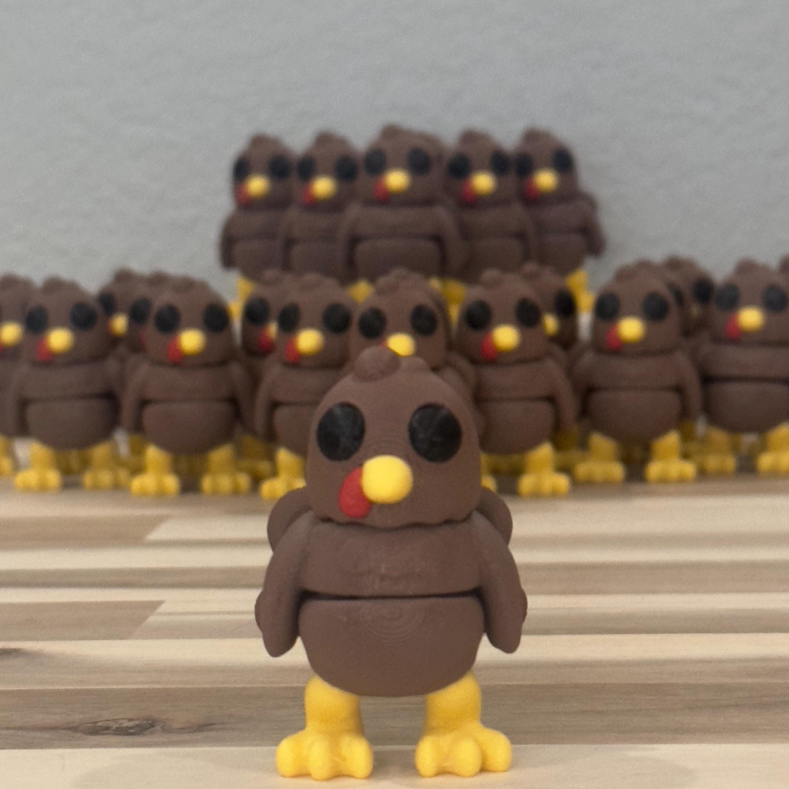 3D Printed Articulated Turkey Fidget Toy – Flexible Thanksgiving Desk ...