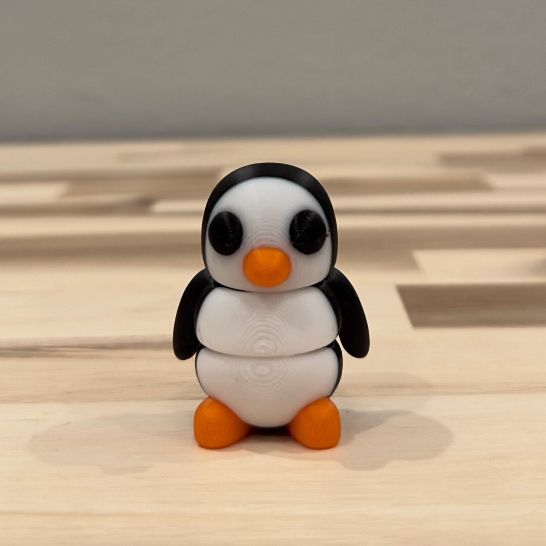 Baby Penguin Wiggly Pal - 3D Print Fidget Toy - Articulating Animal - Etsy