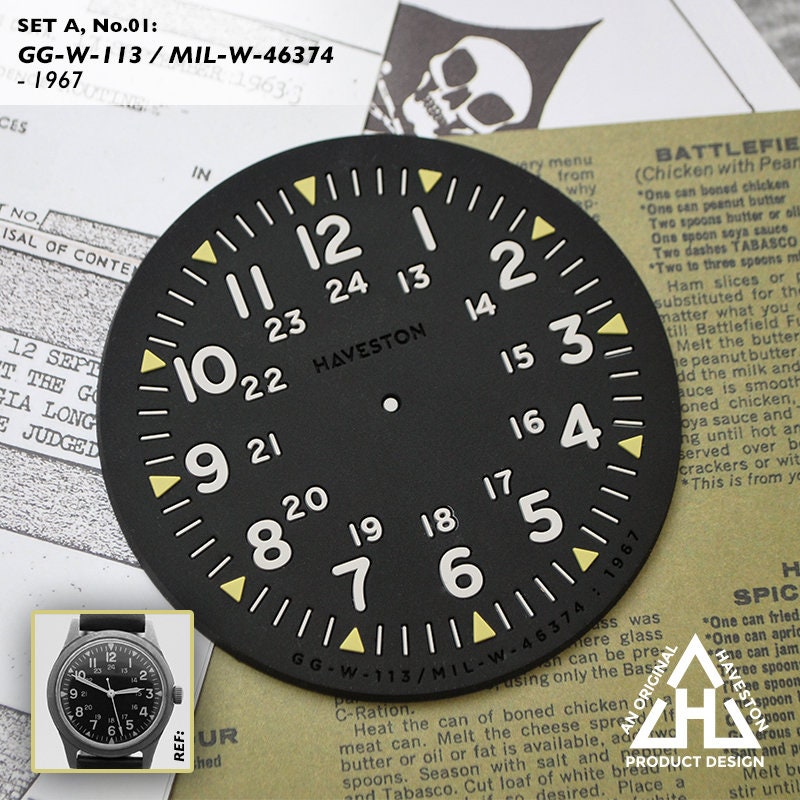The Service Dial Coasters: SET-A (x4) - Vintage Military Watch Dial ...