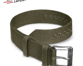 22mm Vintage Military Brown Canvas Watch Strap WWII A-11 A11 Hack - Etsy