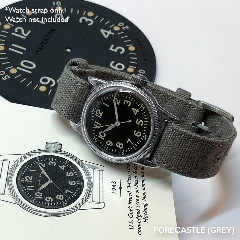 16mm Vintage Military Grey Canvas Watch Strap WWII A-11 A11 Hack - Etsy