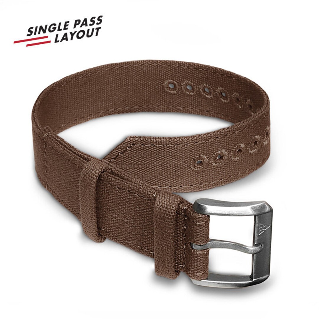 22mm Vintage Military Brown Canvas Watch Strap WWII A-11 A11 Hack - Etsy