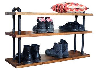Industrial shoe rack | Etsy