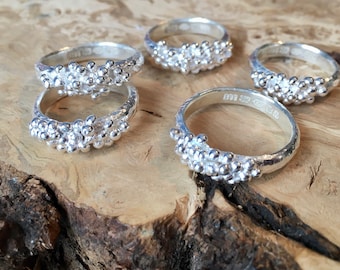 Sterling Silver Single Bubble Wedding Band - Etsy