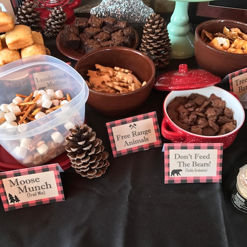 Lumberjack Food Cards Instant Download Customizable Lumberjack - Etsy