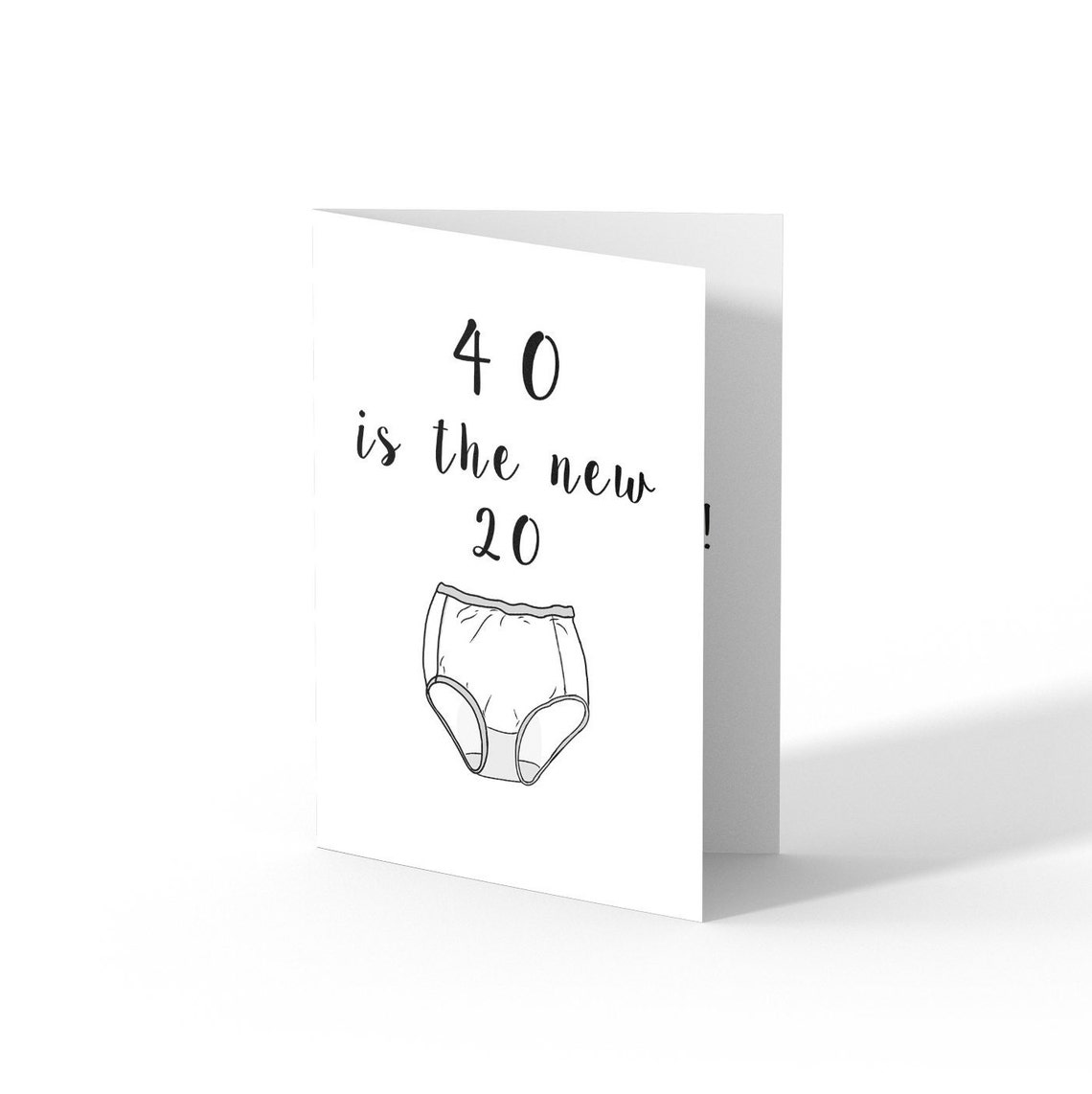 40th Birthday Card 40th Printable Card 40th Women Card Etsy