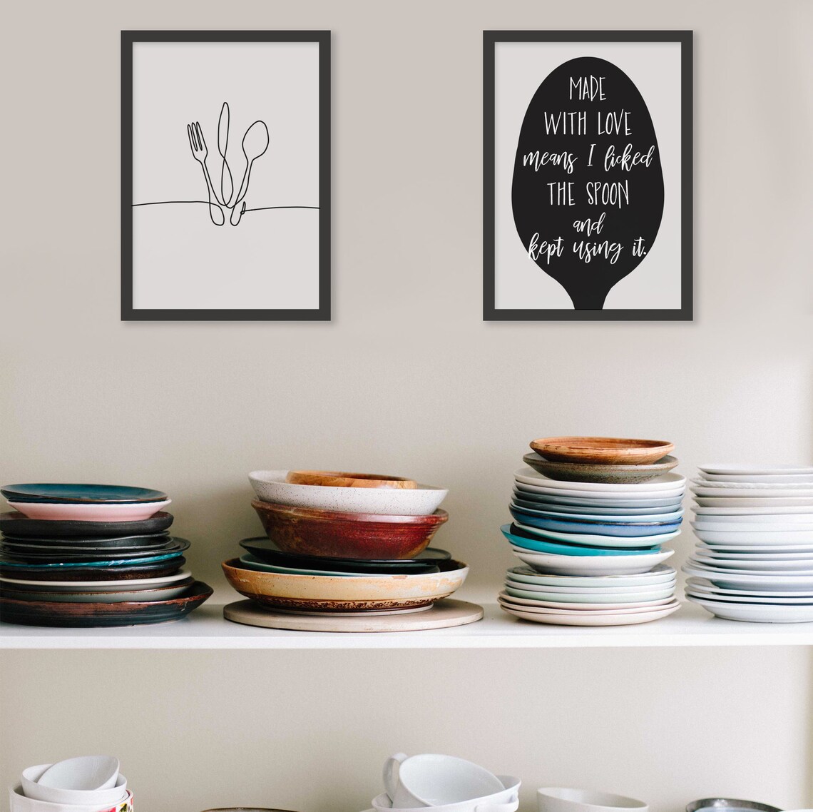 Kitchen Print, Knives Out, Printable Kitchen Decor, One Line Art ...