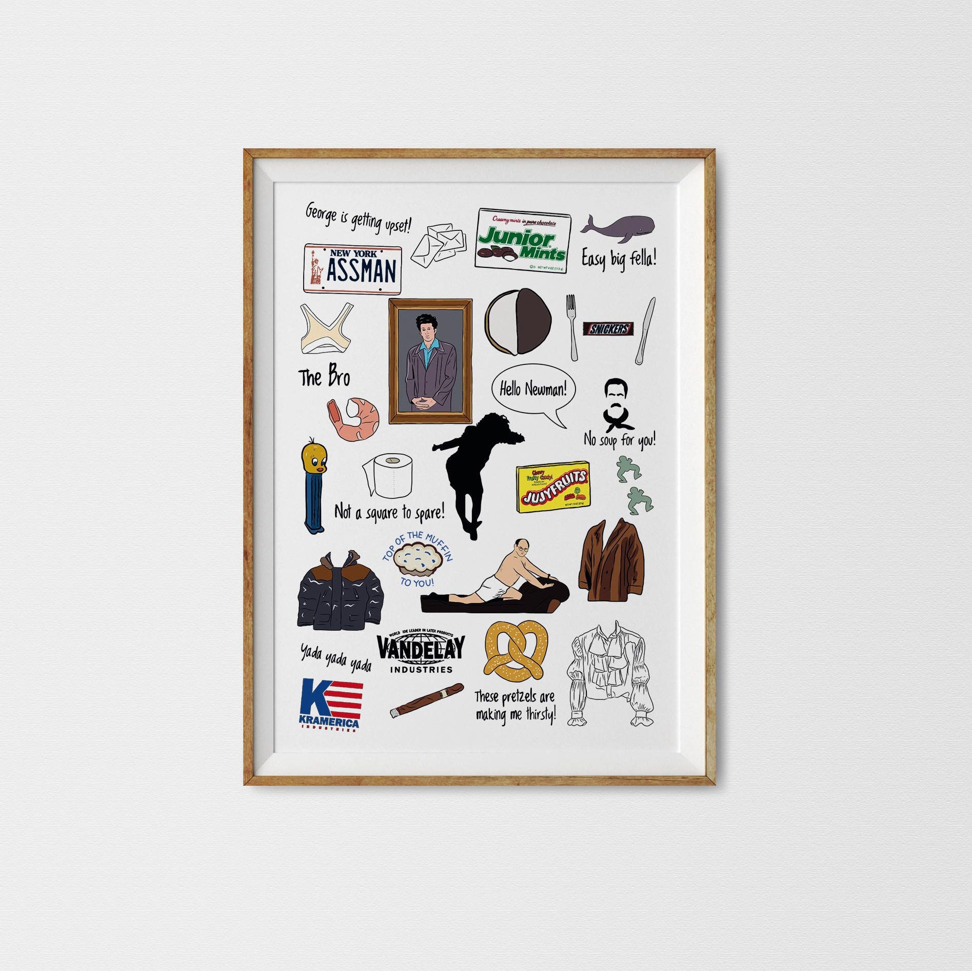 Seinfeld Tv Show Print, Seinfeld Digital Print, Seinfeld Tv Show ...