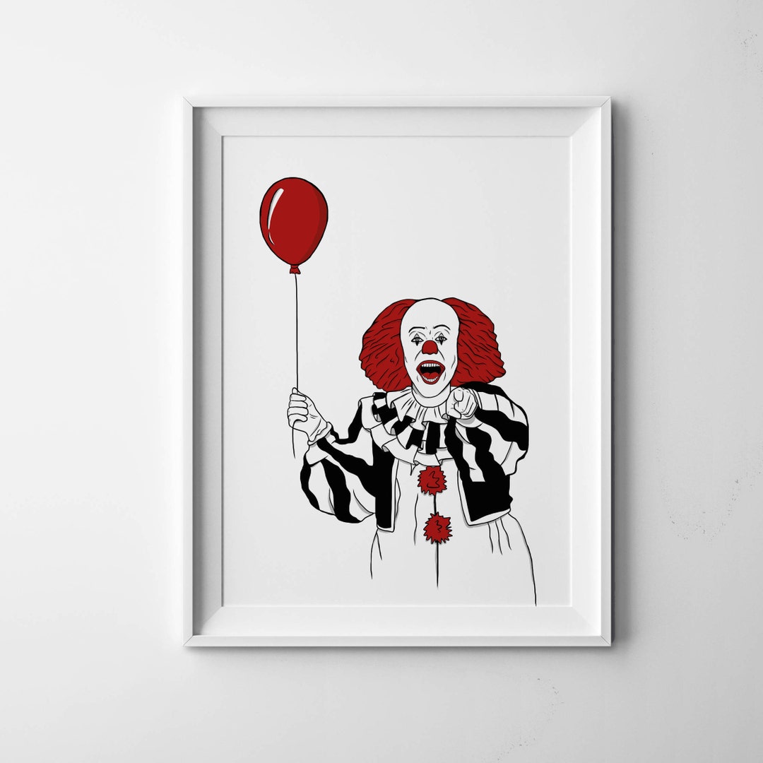 Pennywise Print, Instant Download, Pennywise Gift, Pennywise Poster - Etsy