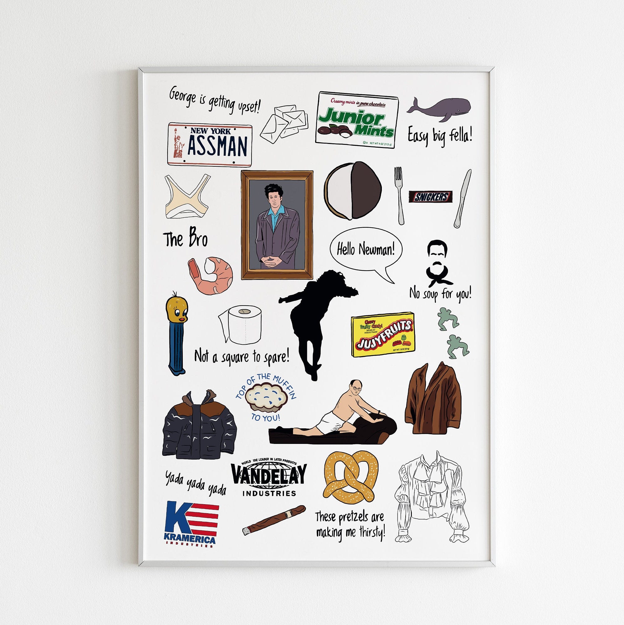 Seinfeld Tv Show Print, Seinfeld Digital Print, Seinfeld Tv Show ...
