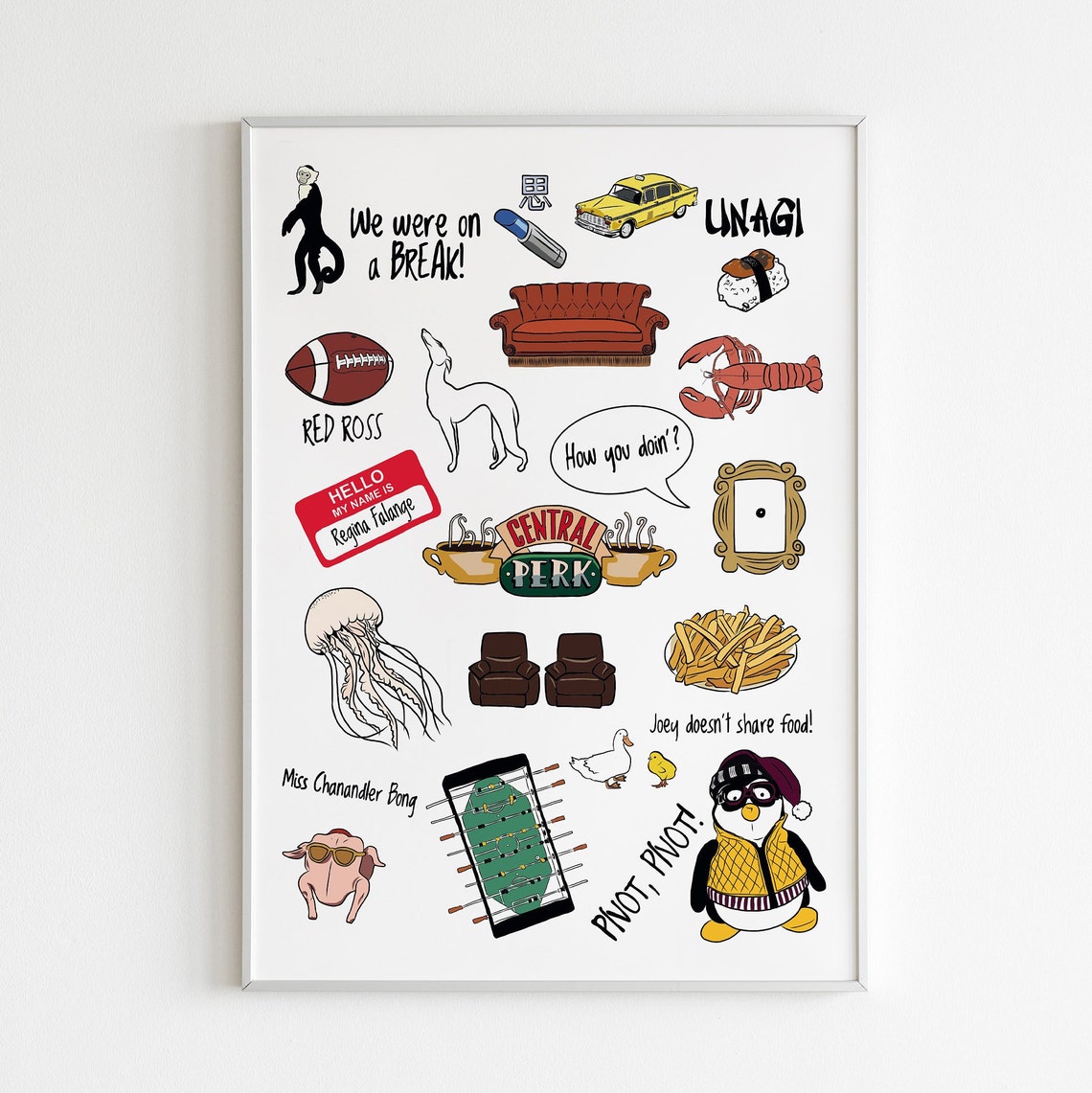 Friends Tv Show Digital Print Friends Episodes Quotes - Etsy