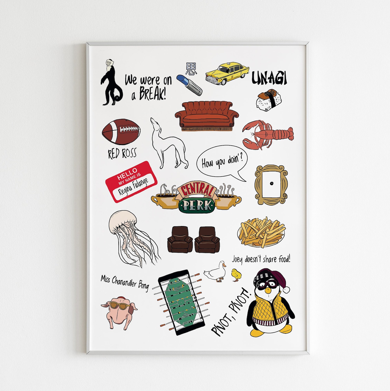 Friends Tv Show Digital Print, Friends Episodes Quotes - Etsy