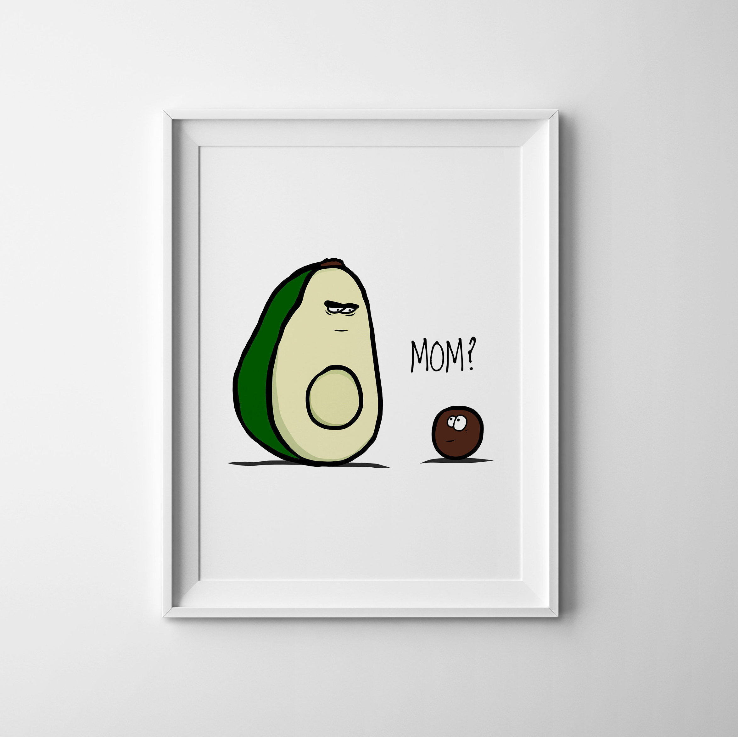 Avocado Print, Avocado Funny, Avocado Wall Art, Avocado Kitchen Art ...