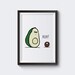 Avocado Print, Avocado Funny, Avocado Wall Art, Avocado Kitchen Art ...