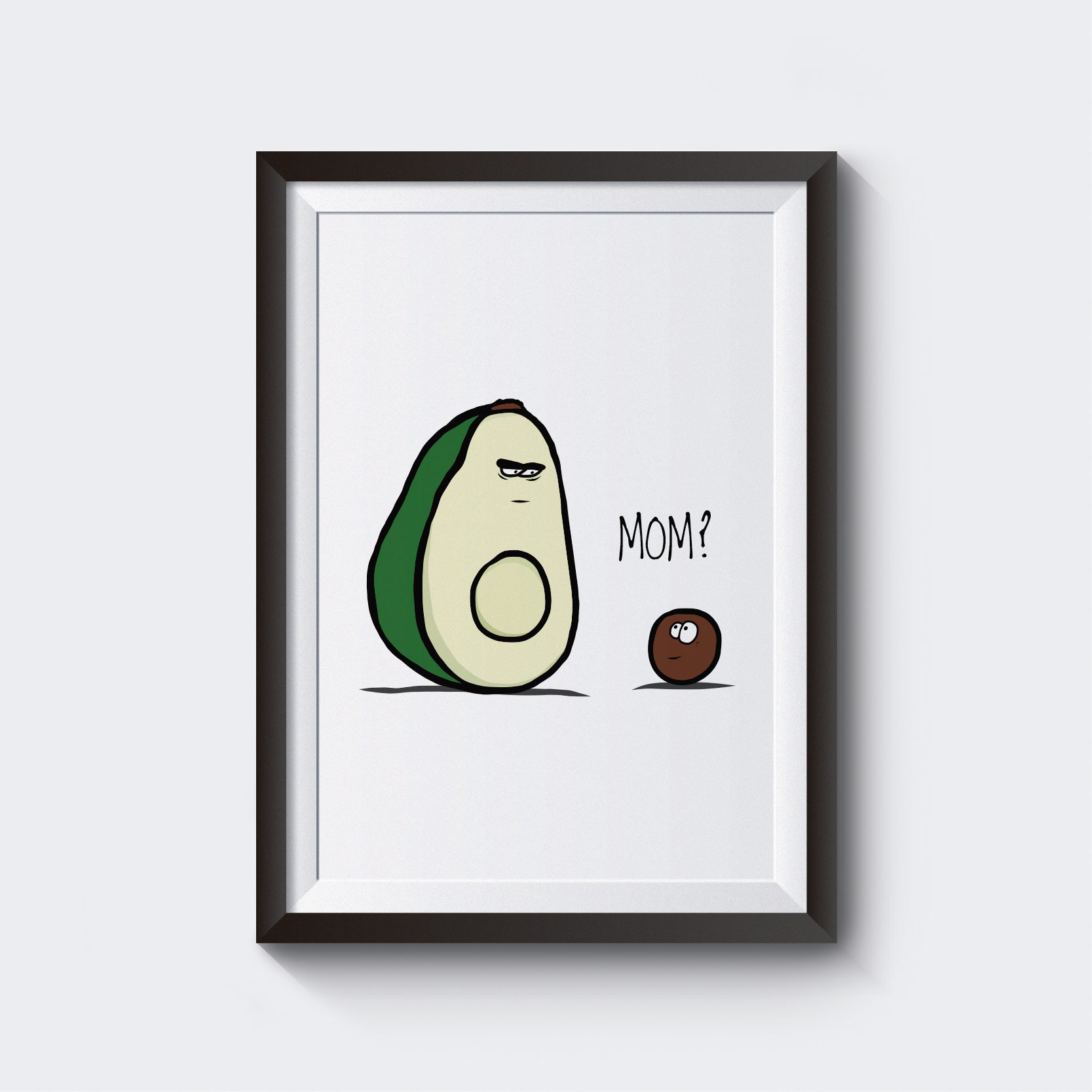 Avocado Print, Avocado Funny, Avocado Wall Art, Avocado Kitchen Art ...
