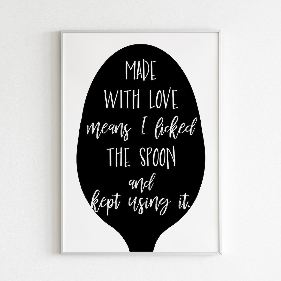 Kitchen Print, Kitchen Typography, Spoon Print, Gift for Mom, Gift for ...