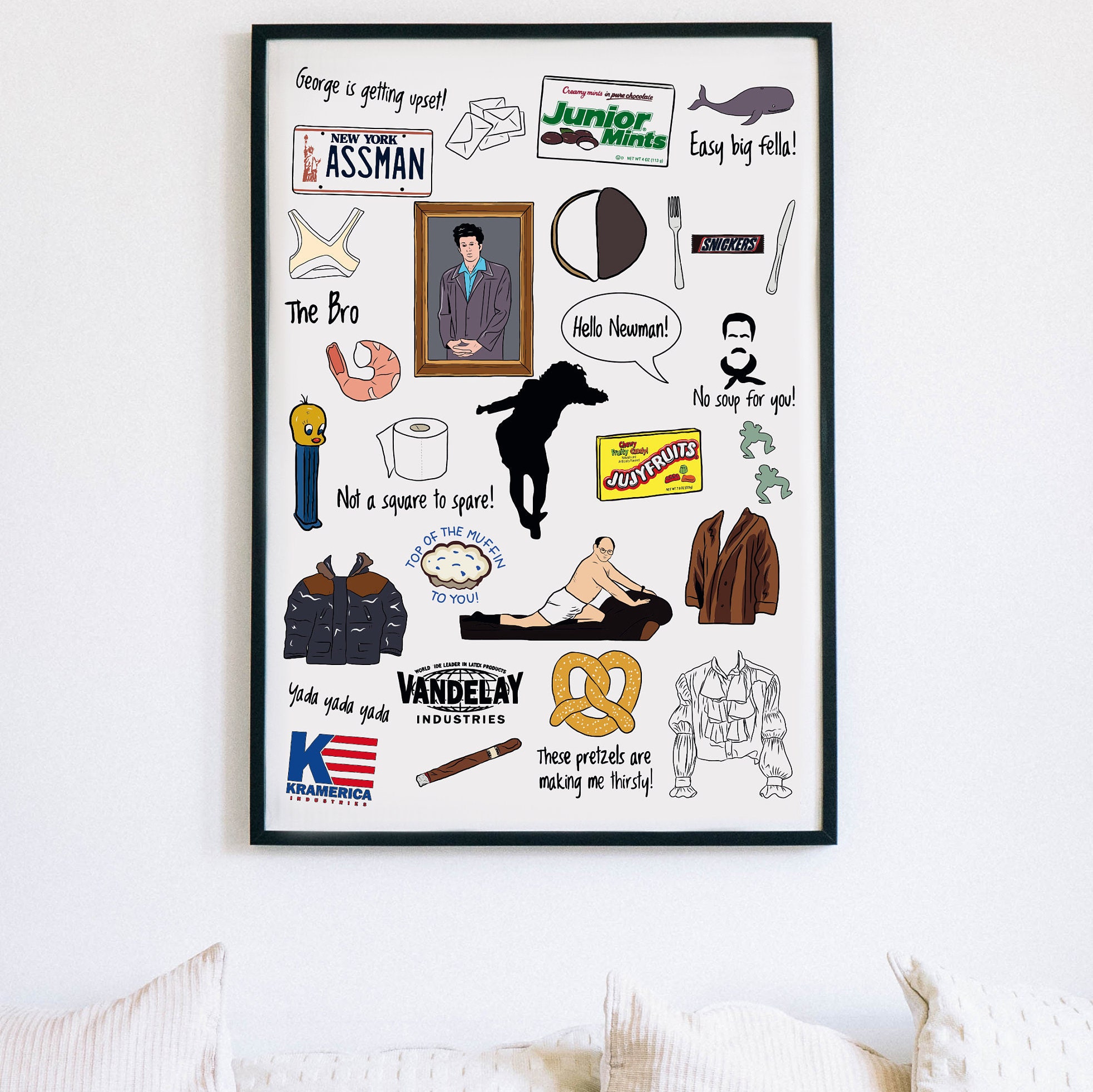 Seinfeld Tv Show Print, Seinfeld Digital Print, Seinfeld Tv Show ...