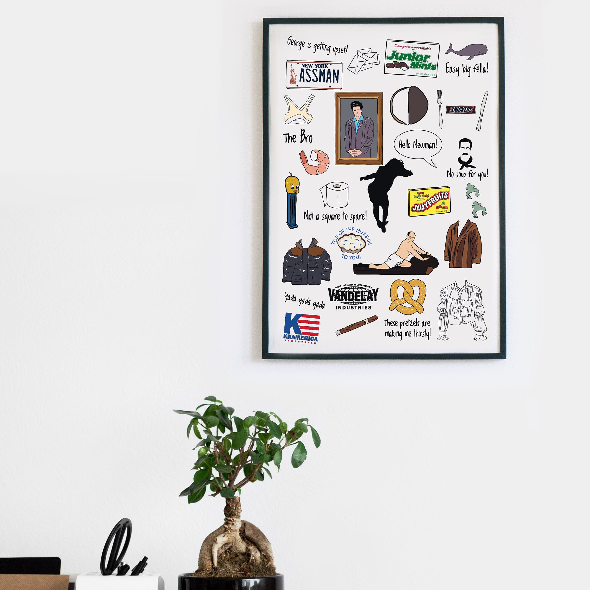 Seinfeld Tv Show Print, Seinfeld Digital Print, Seinfeld Tv Show ...