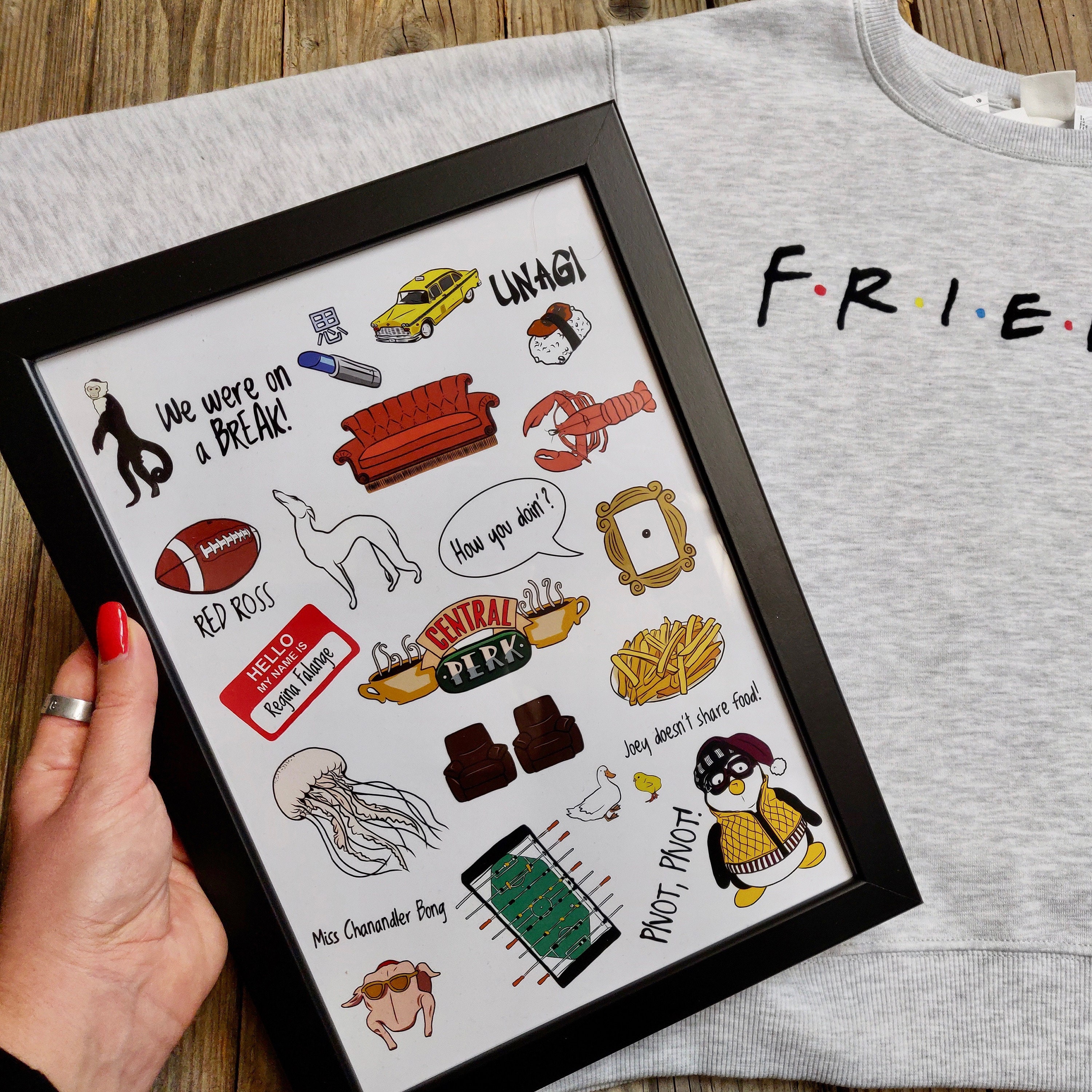 Friends Tv Show Digital Print, Friends Episodes Quotes - Etsy