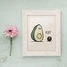 Avocado Print, Avocado Funny, Avocado Wall Art, Avocado Kitchen Art ...