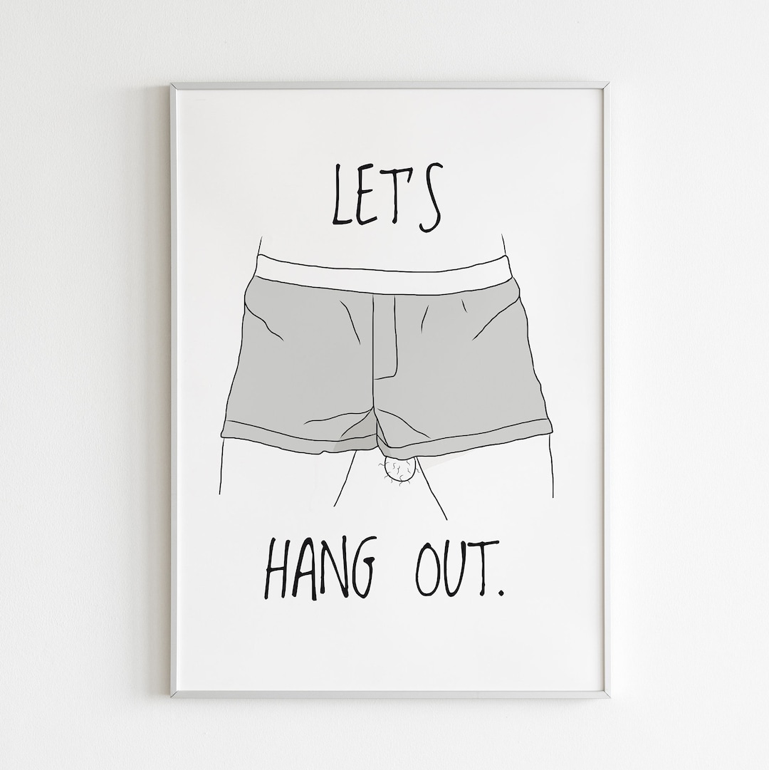 Funny Digital Print, Downloadable Print, Printable Poster, Let's Hang ...