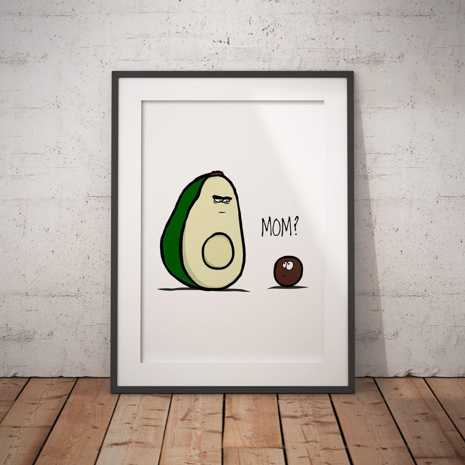 Avocado Print, Avocado Funny, Avocado Wall Art, Avocado Kitchen Art ...