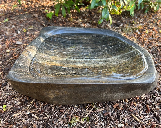 Natural River Stone Bird Bath - Etsy