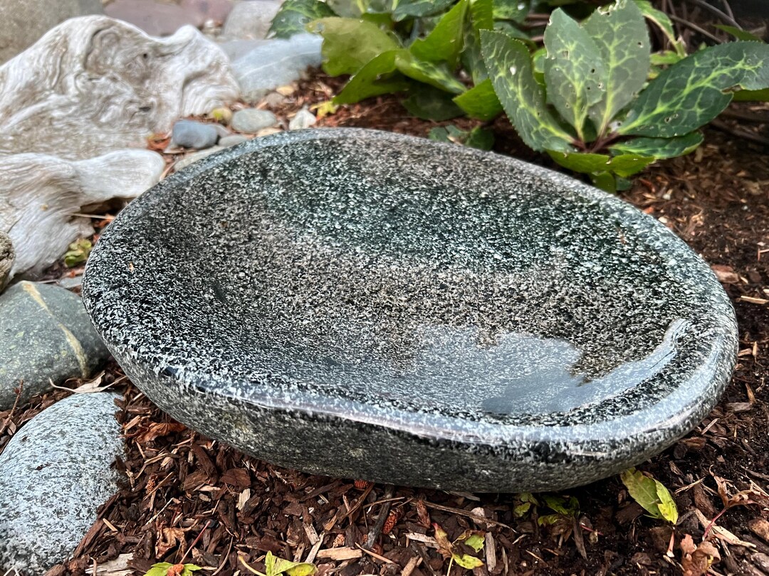 River Stone Bird Bath - Etsy