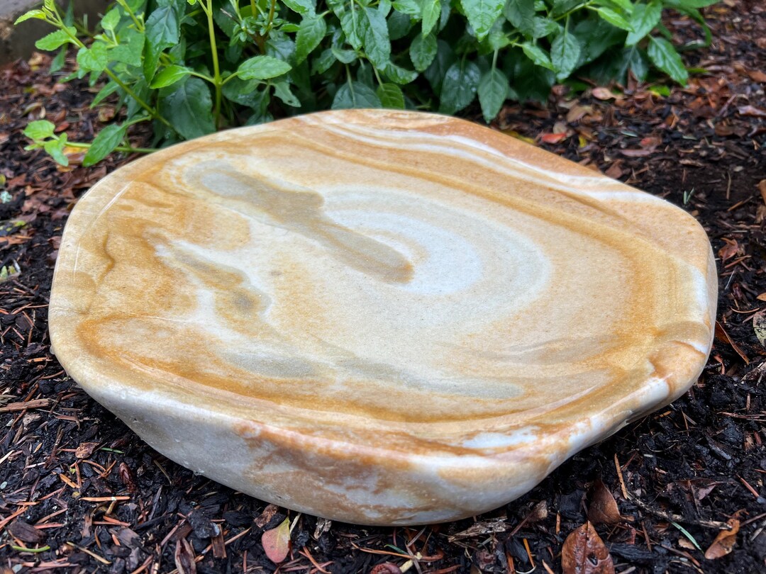 Large Natural Stone Bird Bath - Etsy