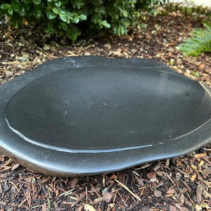 Black Basalt Bird Bath - Etsy