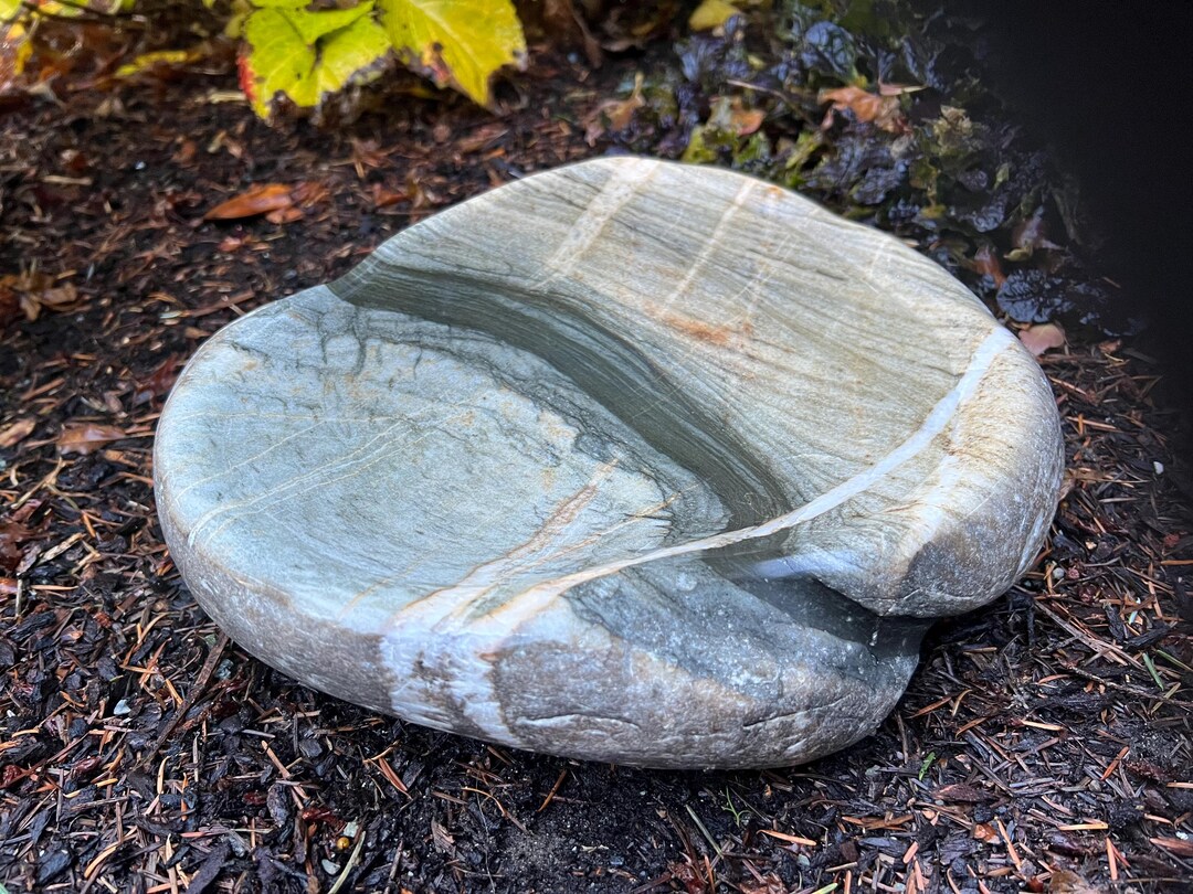 River Stone Bird Bath - Etsy
