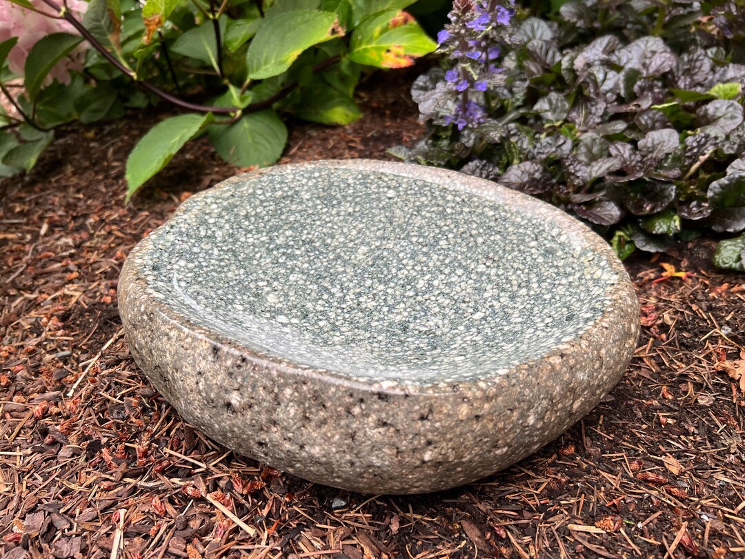 River Stone Bird Bath - Etsy