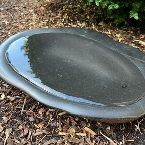 Black Basalt Bird Bath - Etsy