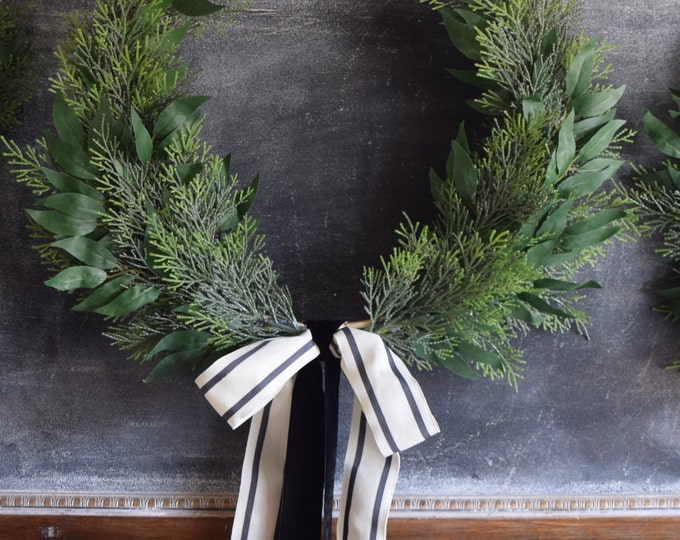 Featured listing image: Individual Willow and Cedar Hoop Wreath