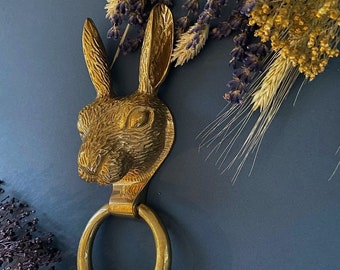 Solid Brass or Nickel Hare Rabbit Front Door Knocker - Various Finishes ...