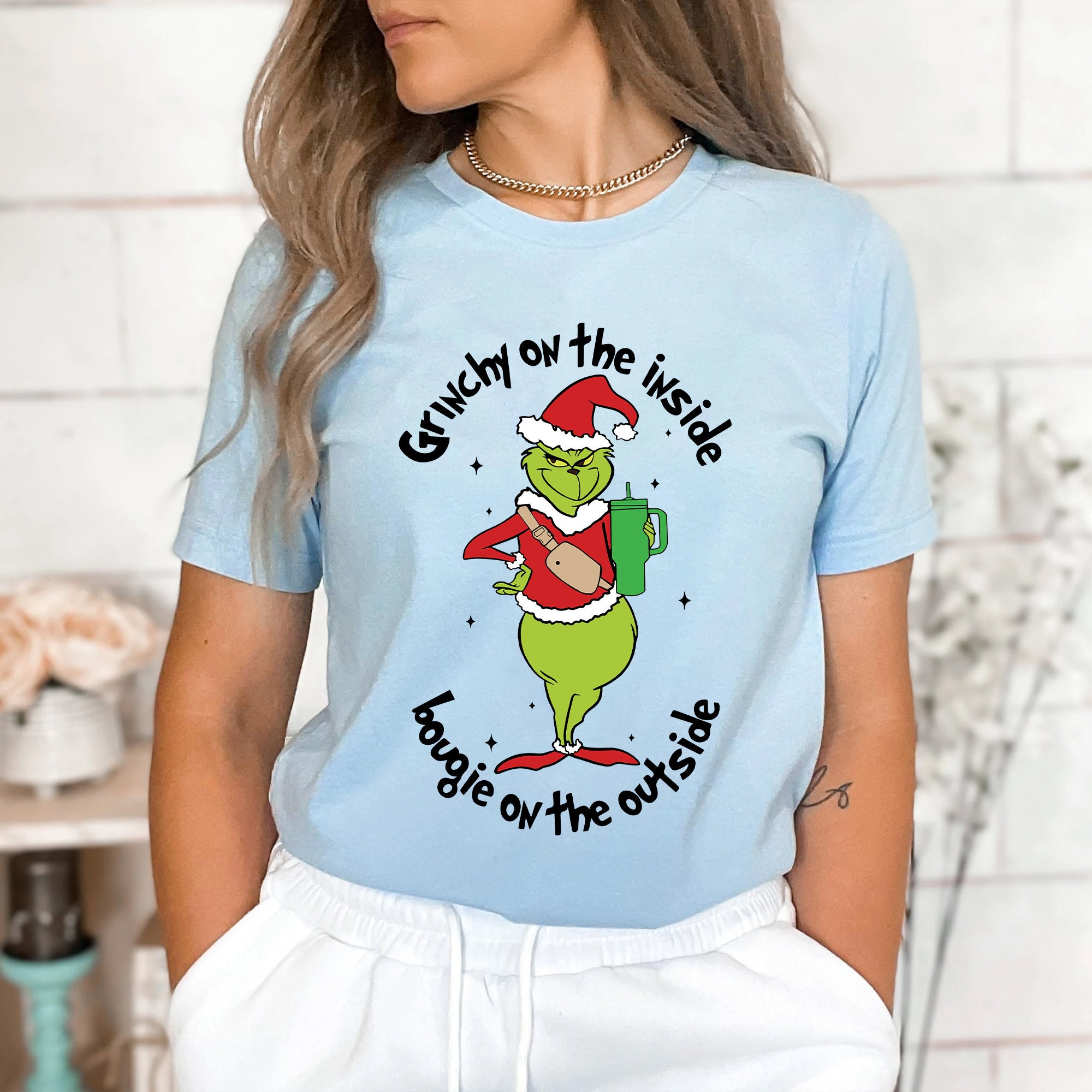 Bougie Grinch Png, Grinchy on the Inside, Bougie on the Outside, Merry ...