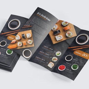 C Fold Leaflet Printing, Price List Printing, Trifold Takeaway Menu ...