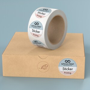 Personalised Sticker, 51mm Gloss Sticker Printing, Roll Sticker, Round ...